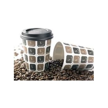 50 x Disposable Paper Coffee Cups and Lids. 8 oz, 12 0z, or 16 0z. (12 ...