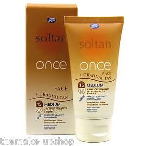 BOOTS SOLTAN ONCE SUN LOTION MEDIUM SPF 15 150ML: Amazon.co.uk: Health ...