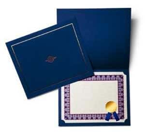 Certificate Jackets - Blue/Gold - 758442 10 pk: Amazon.co.uk: Office ...