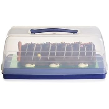 CURVER - 175247 - Rectangular Cake Tin - Transparent/White: Amazon.co ...