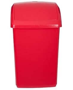 WHITEFURZE KITCHEN LARGE 50 LITRE RED PLASTIC SWING TOP BIN: Amazon.co ...