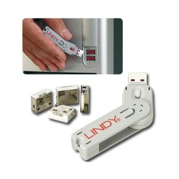 LINDY USB Port Blocker - Pack of 4 - White: Amazon.co.uk: Computers ...