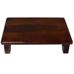 Dua Enterprises Sheesham Wood Pooja Chowki Patra Mukkali Bajot Patla ...