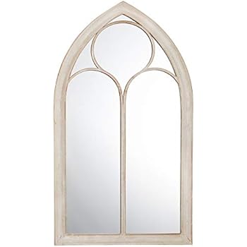 3ft 5in x 1ft 10in Stone Effect Steel Church Window Wall Mirror: Amazon ...