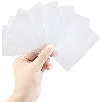 10Pcs Soft Clear Plastic Card Sleeves Protectors, for: Amazon.co.uk ...