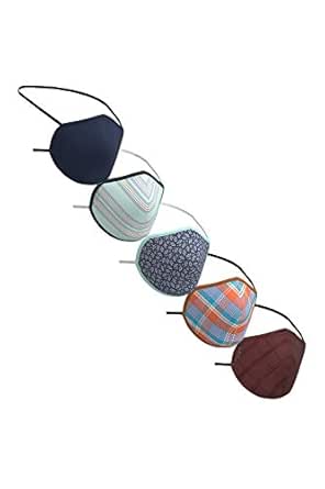 Peter England Men's Cotton Face Mask (Pack of 5) (PECLMSKW52031 ...
