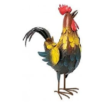 Metal Cockerel Garden Ornament: Amazon.co.uk: Garden & Outdoors