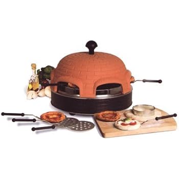 Pizzaofen für 6 Personen - Pizzadom, Raclette Grill, Pizza-Backofen mit ...