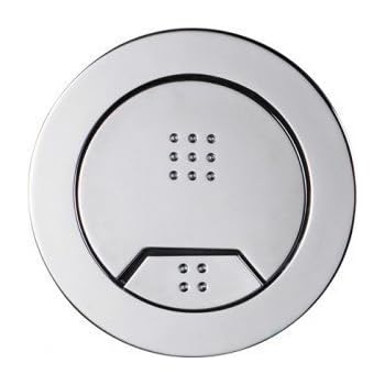 Thomas Dudley 73.5mm Vantage Dual Flush Round Push Button Chrome 327732 ...