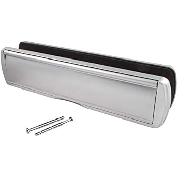 Satin Chrome Postal Knocker Letter Plate Box 255mm x 75mm: Amazon.co.uk ...