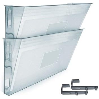Deflecto Literature Wall Pockets Unbreakable with Brackets Landscape A4 ...