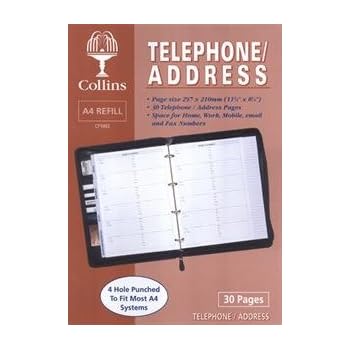 Collins A4 Telephone & Address Book Conference Folder Folio Diary ...