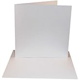 Craft UK 1064 7 x 7 inch Card and Envelope pack of 25 - White : Amazon ...