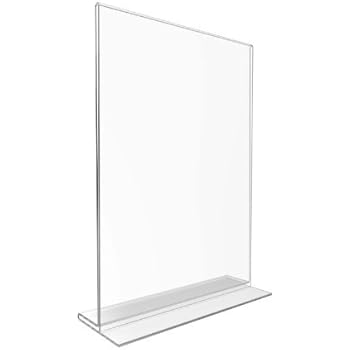 5x A4 Acrylic Poster Menu Holder Lean To Perspex Leaflet Display Stands ...