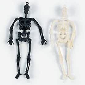 Pack of 24 - Small Rubber Halloween Skeletons - Great Party Loot Bag ...