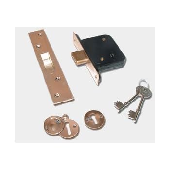 Securefast 5 Lever BS3621 Mortice Deadlock 64mm Polished Brass: Amazon ...