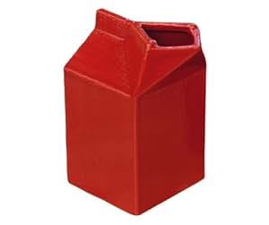 DEI Ceramic Milk Carton, Red by DEI: Amazon.co.uk: Kitchen & Home