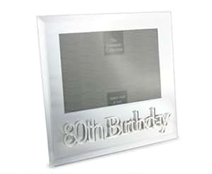 80th Birthday Mirrored Glass 6 x 4 Photo Picture Frame by Lesser ...