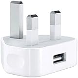 AMGGLOBAL® UK USB Wall 3 Pin Power Mains Plug Charger Adapter Cable ...