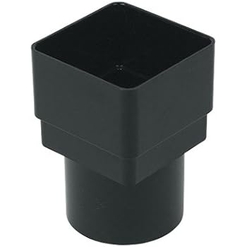Square to Round Downpipe Adaptor Black: Amazon.co.uk: DIY & Tools
