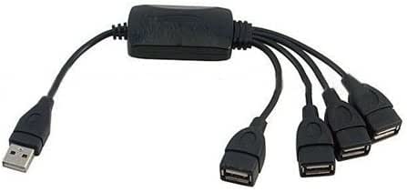 Flexibles USB 2.0 4-fach Verteiler Kabel 4 Port Hub PC: Amazon.de ...