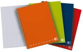 Quaderno MONOCROMO con spirale in metallo Pigna A5 5 mm 70 ff 02155595M ...