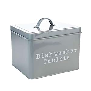Harbour Housewares Dishwasher Tablet Storage Box in Vintage Metal ...