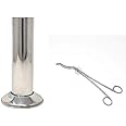 IndoSurgicals Stainless Steel Forceps Jar (Light Base) with Cheatle ...