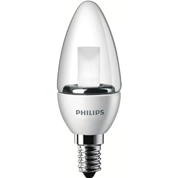 Philips E14 4-25 Watt LED Master Candle Bulb Dimmable, Clear Warm White ...