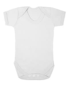 NEW Plain White Short Sleeve Baby Vest/Toddler Vest/Bodysuit (3-6 ...