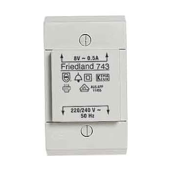 Friedland 8V 1A Mains Door Bell Transformer - White: Amazon.co.uk: DIY ...