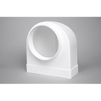 NaplesUK 220mm x 90mm Megaduct Flat Channel Ducting 90º Bend To 150mm ...