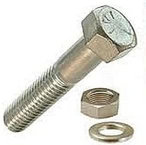 M10X50 HT HEX Head Bolt ZP (INC NUT & Washer) - (Pack of 25) : Amazon ...