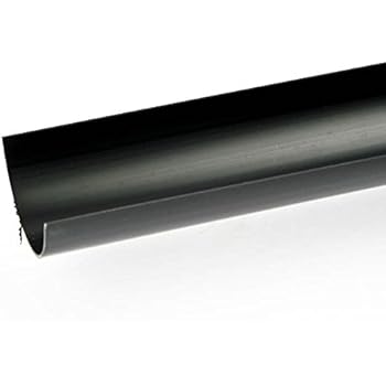 Floplast (BLACK) HALF SHED MINI Guttering Pack 2 metre (6FT) inc 50mm ...