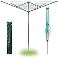 BONAFIDE 4 Arm Rotary Washing Line, Outdoor Laundry Washing Line, Heavy ...