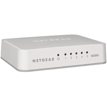 Netgear GS205-100PES Gigabit Ethernet Switch, 5 Porte Gigabit, Bianco ...