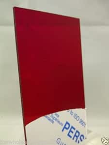 RED TRANSLUCENT TINTED COLOURED 4401 CAST PERSPEX ACRYLIC PLASTIC RIGID ...