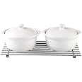 Large Pot Stand, Heat Resistant Stainless Steel Pan Rack 50x28 cm ...