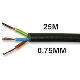 10 Meters of White 0.75mm 6 Amp 3183Y 3 Core Flexible Cable: Amazon.co.uk: Garden & Outdoors