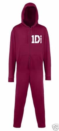 One Direction Adult Onesie - Printed Front & Back 0247 Colour:-Red Size ...