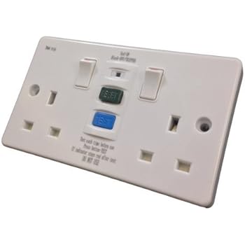2 gang rcd SOCKET DOUBLE TWIN WHITE 13 AMP: Amazon.co.uk: DIY & Tools
