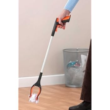 The Helping Hand Company Litter Picker Pro Pick Up Tool, Red/Silver, 33 ...