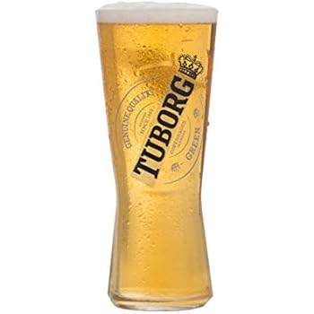 Tuborg 20oz Toughened Pint Glass (Set of 2): Amazon.co.uk: Kitchen & Home