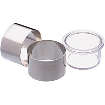 KitchenCraft Stainless Steel Cooking Rings, 7 x 3.5 cm (Set of 2 ...