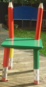 Childs Chair, Pencil Design, Pencil Chair: Amazon.co.uk: Kitchen & Home