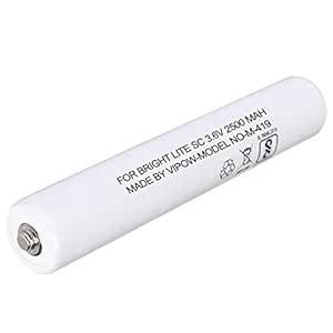 3.6 Volt-2500 MAH High Capacity Rechargeable Battery for Britelite ...