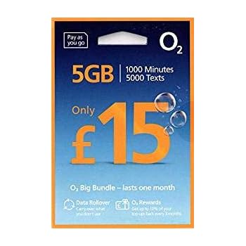 O2 PAY AS YOU GO THE £15 Big Bundle Triple Sim card: Amazon.co.uk ...
