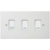 Customised Grid Switch Kitchen Control Panel - 6 Gang (White) : Amazon ...