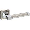 Square Duo Finish Chrome Door Handles on Rose H750061D - from Handle ...