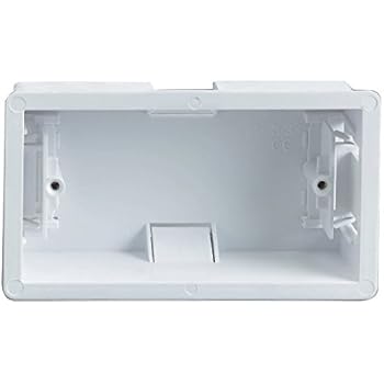 Surface Mounted Back Box 25mm Wall Pattress Double 2 Gang Electrical ...